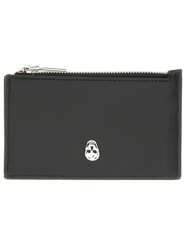 Alexander McQueen Card Holder "skull - Black