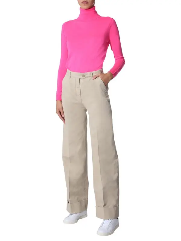 Aspesi Wide Leg Trousers - Beige