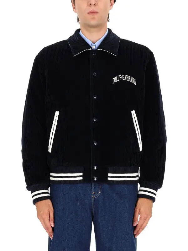 Dolce & Gabbana Corduroy Bomber Jacket
