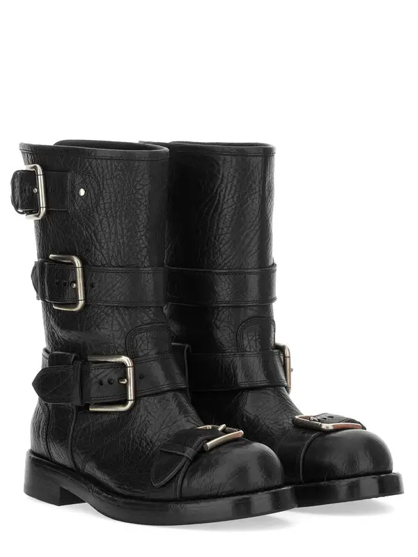 Dolce & Gabbana Leather Mid-calf Boots