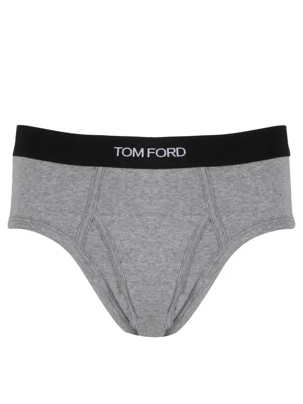 TOM FORD Briefs With Logo - Grey