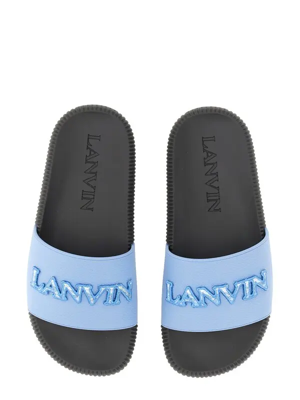 LANVIN Sandalwood Arpege Slides - Azure