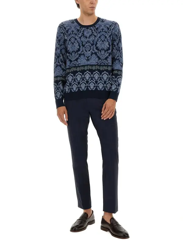 Etro Cotton Jacquard Knit - Blue
