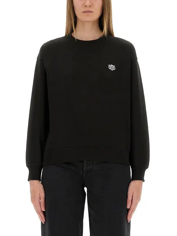 Kenzo Cotton Sweatshirt With "happy Tiger" Patch