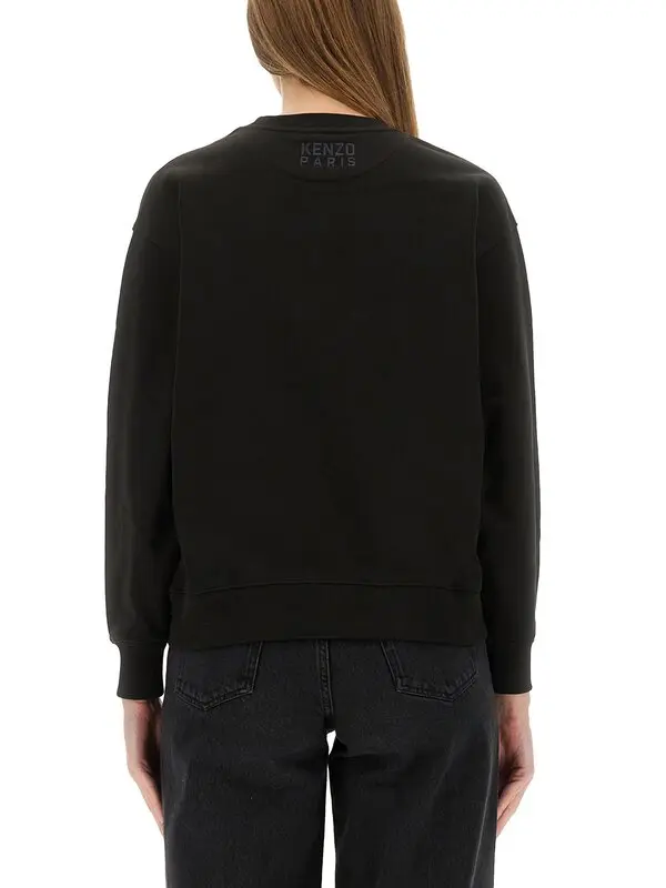 Kenzo Cotton Sweatshirt With "happy Tiger" Patch