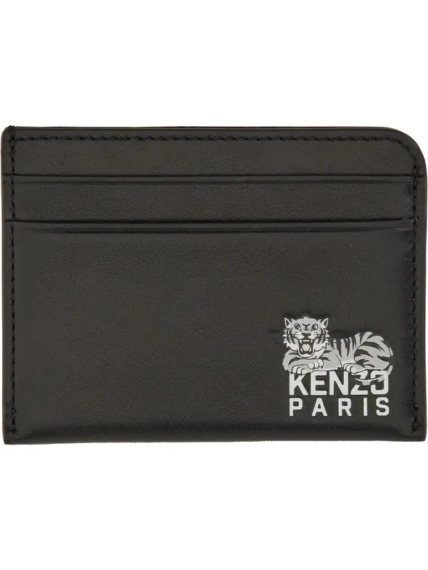Kenzo Card Holder With Logo - Black