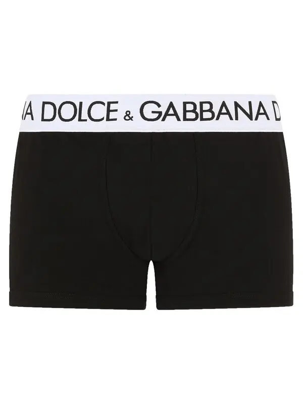Dolce & Gabbana Regular Fit Boxer Shorts - Black
