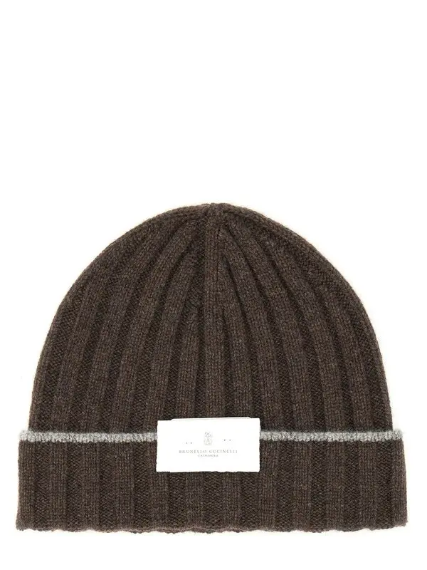 Brunello Cucinelli Cashmere Beanie - Brown