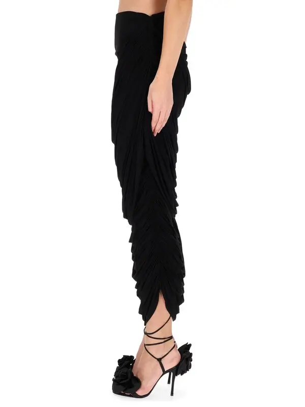 Magda Butrym Draped Midi Skirt - Black