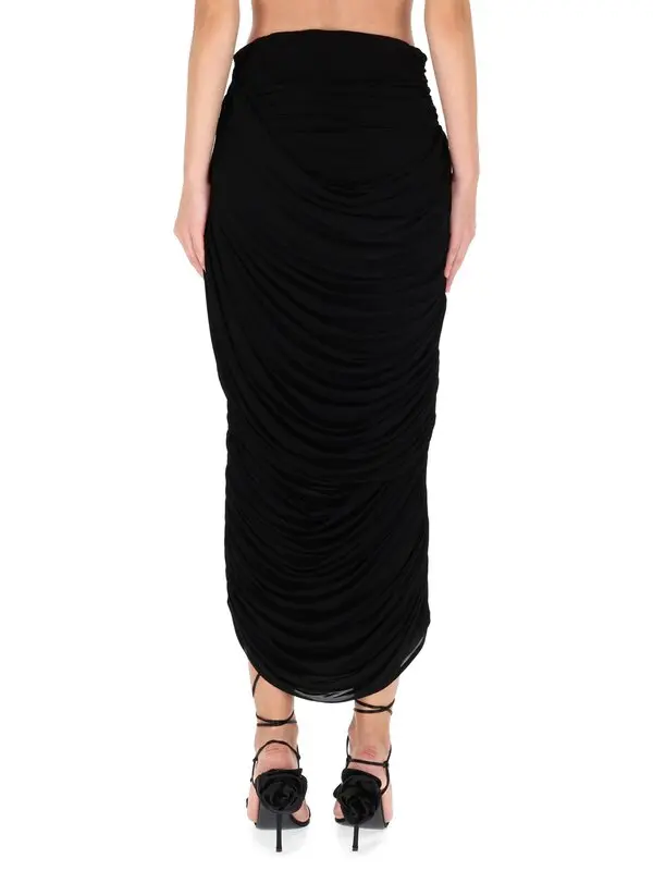 Magda Butrym Draped Midi Skirt - Black