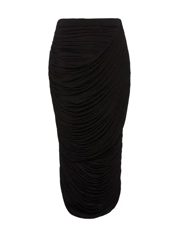 Magda Butrym Draped Midi Skirt - Black