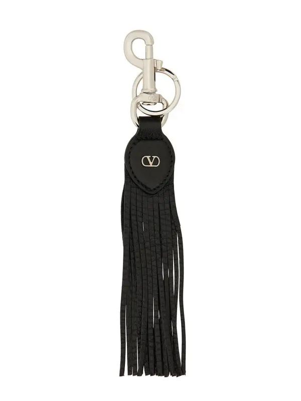 Valentino Garavani Vlogo Signature Keychain - Black