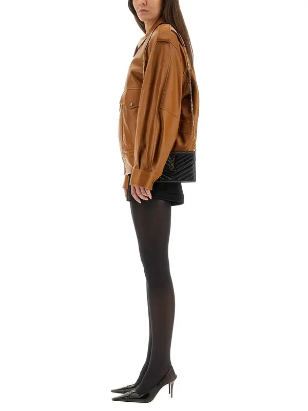 Saint Laurent Oversized Leather Jacket