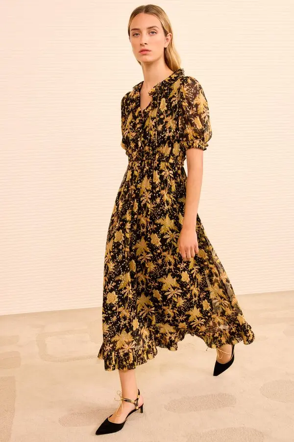 Ulla Johnson Rosamunde Puff Sleeve Dress - Forsythia