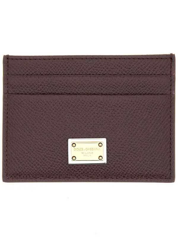 Dolce & Gabbana Leather Card Holder - Brown