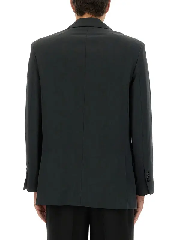 Ami Double-breasted Wool Jacket - Charcoal