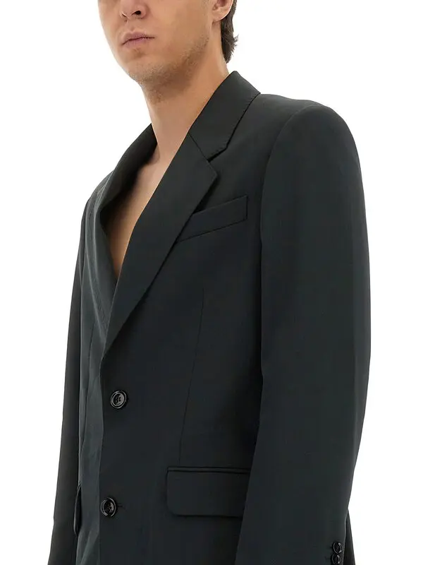 Ami Double-breasted Wool Jacket - Charcoal