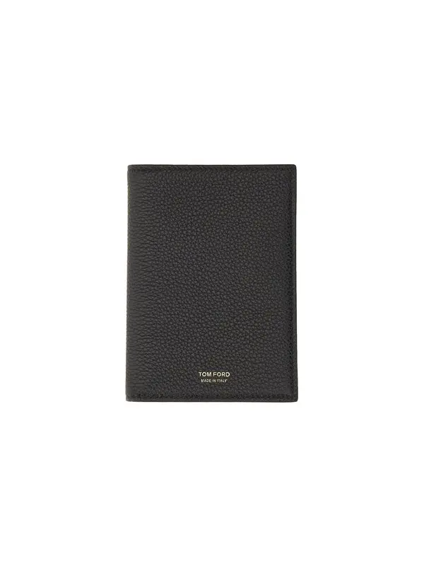 TOM FORD Passport Holder With Logo - Black