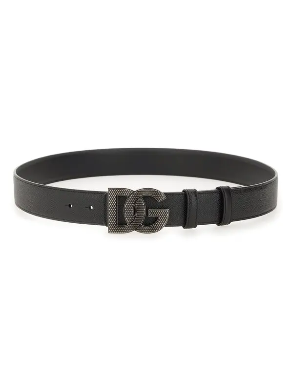 Dolce & Gabbana Belt With Logo - Black
