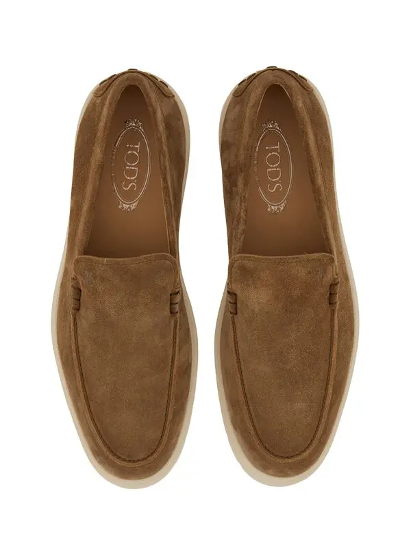 TOD'S Leather Slipper Loafer - Brown