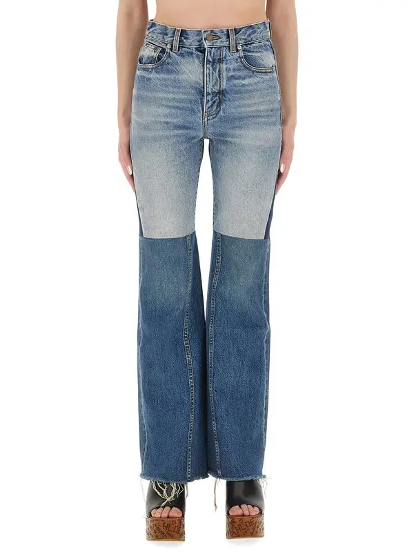 Chloé Patchwork Straight Leg Jeans