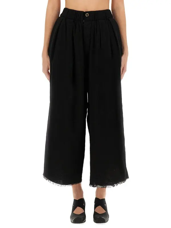 UMA WANG Wide Leg Trousers - Black
