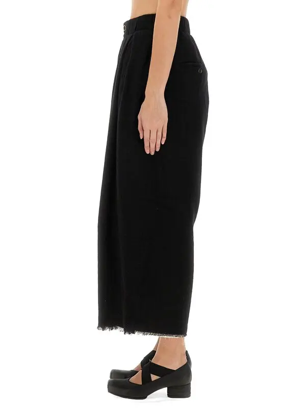 UMA WANG Wide Leg Trousers - Black