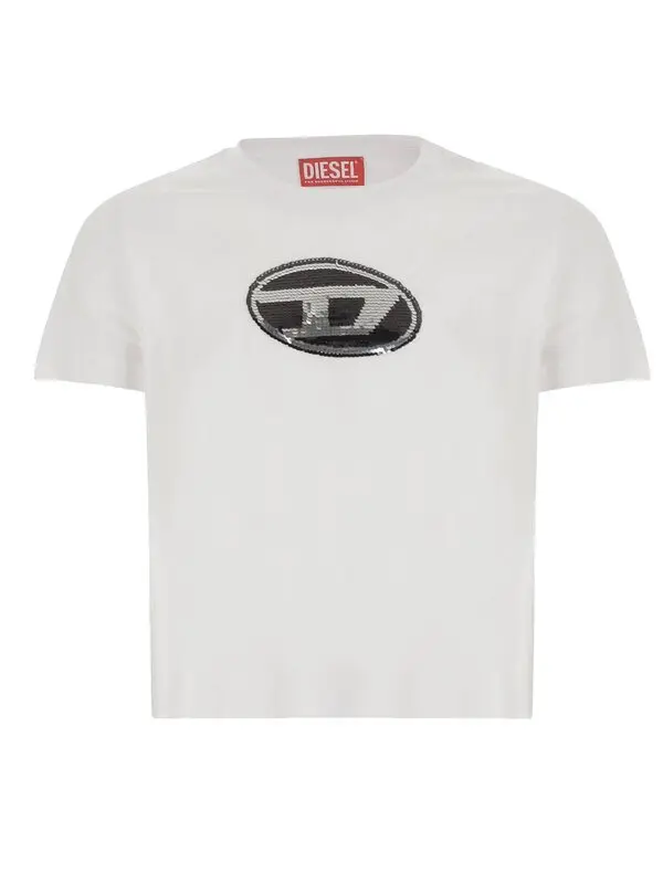 DIESEL T-sequinsg T-shirt - White