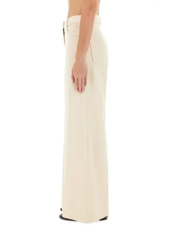 Aspesi Wide Leg Trousers - Beige