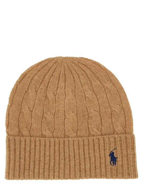 Polo Ralph Lauren Braided Wool And Cashmere Beanie - Beige