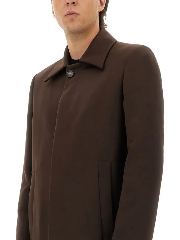 MAISON MARGIELA Wool Blend Coat - Brown