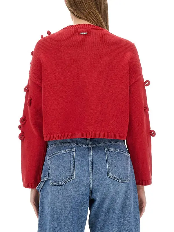 JW Anderson Loop Cropped Jersey - Red