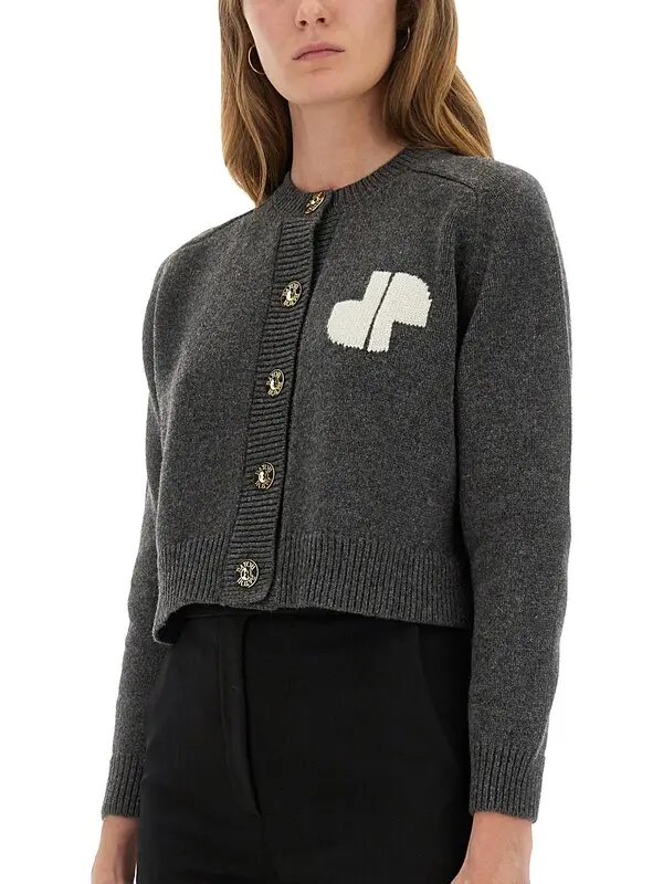 PATOU Logo Cardigan - Grey