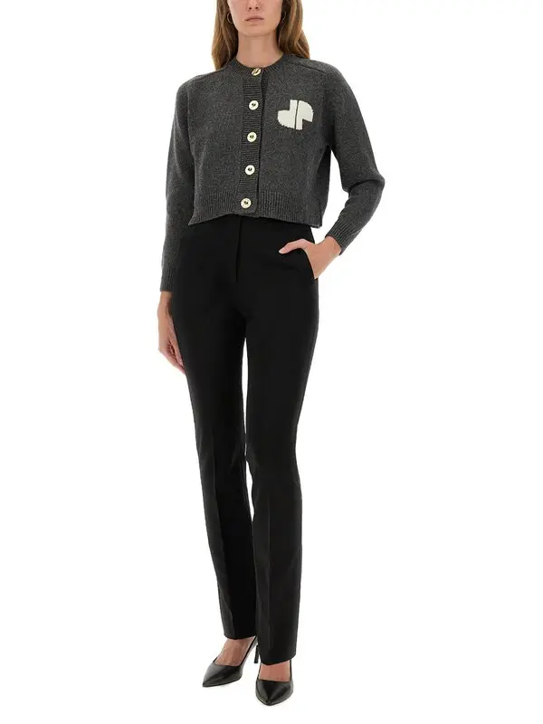 PATOU Logo Cardigan - Grey