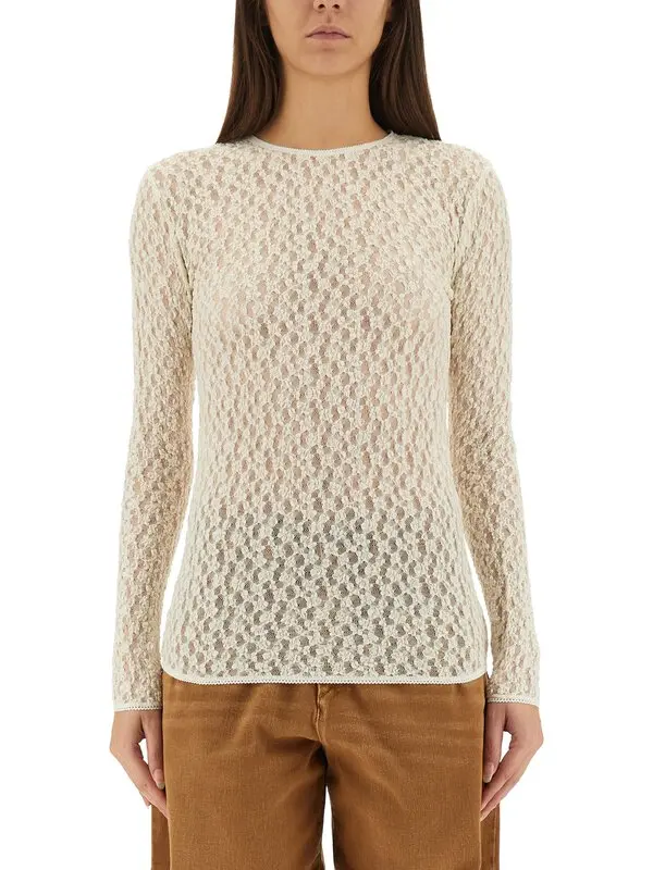 Isabel Marant Gaelle Lace Top - Powder