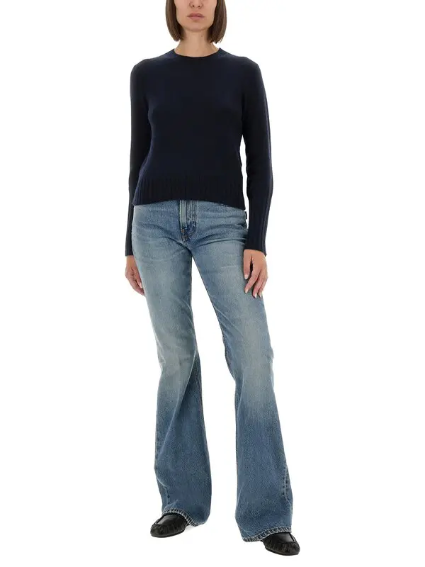 Guest In Residence Shrunken Crewneck Jersey - Blue