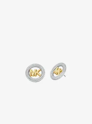 Michael Kors Pavé Logo Stud Earrings