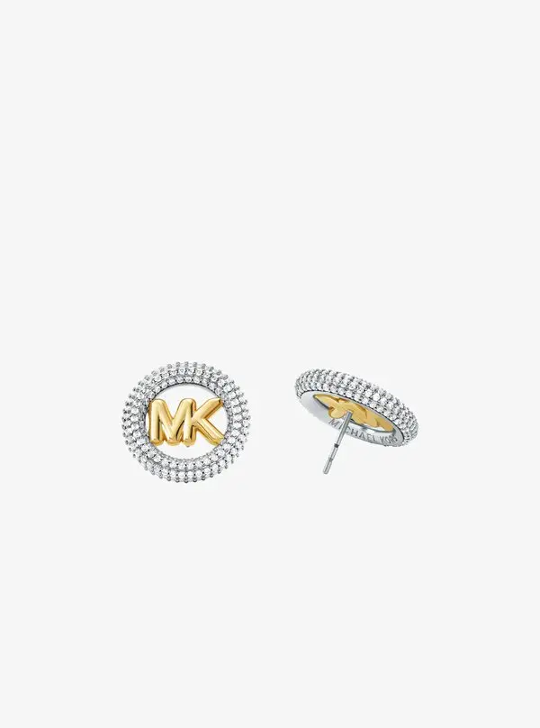 Michael Kors Medium Pavé Logo Stud Earrings