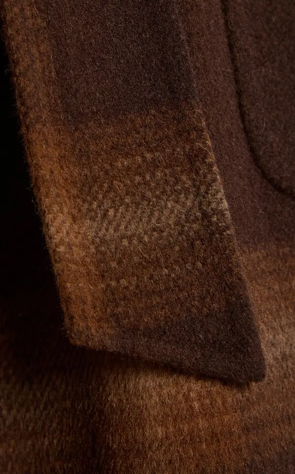 Simkhai - SIMKHAI Mulhollond Plaid Wool Robe Coat