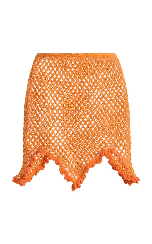 Akoia Swim Crocheted Mini Skirt - Orange