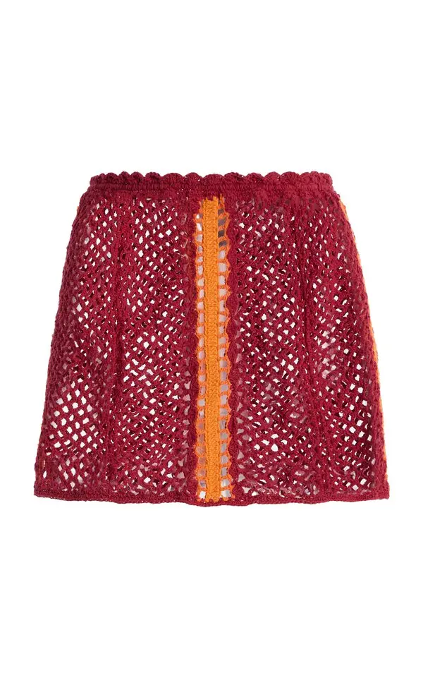 Akoia Swim Crocheted Mini Skirt - Red