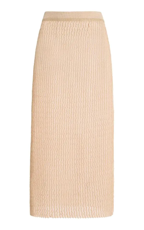 MAISON MARGIELA Knit Midi Skirt - Pink