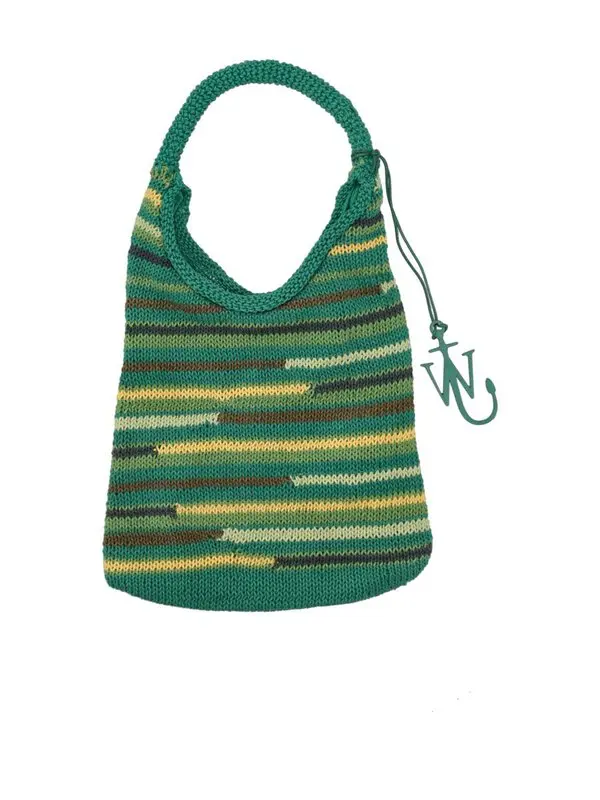 JW Anderson Knitted Hobo Bag - Green Multi