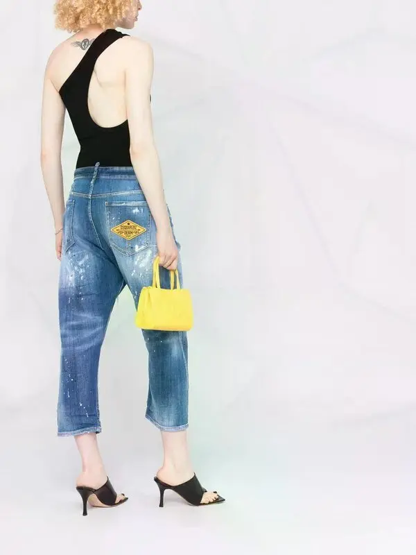 Dsquared2 Paint-splatter Cropped Jeans