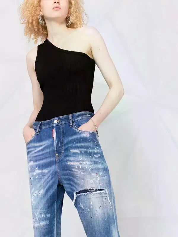 Dsquared2 Paint-splatter Cropped Jeans