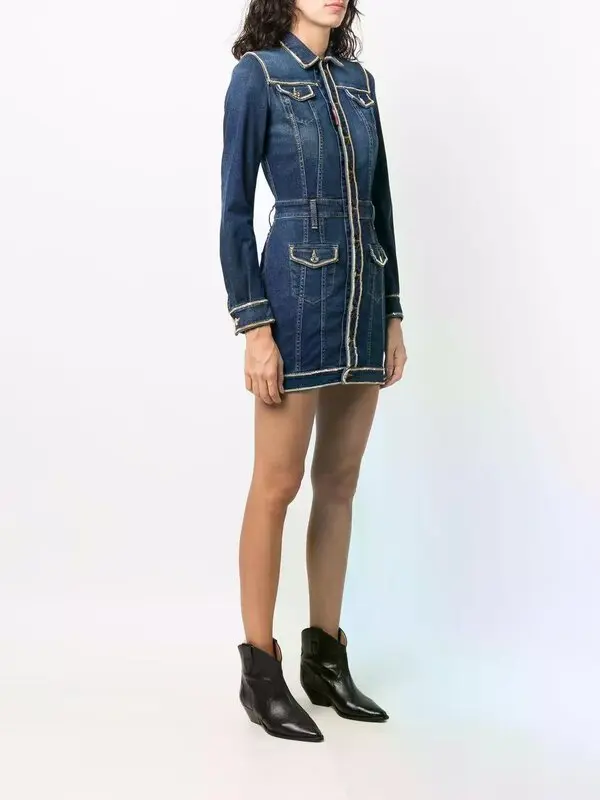 Dsquared2 Fitted Denim Shirt Dress