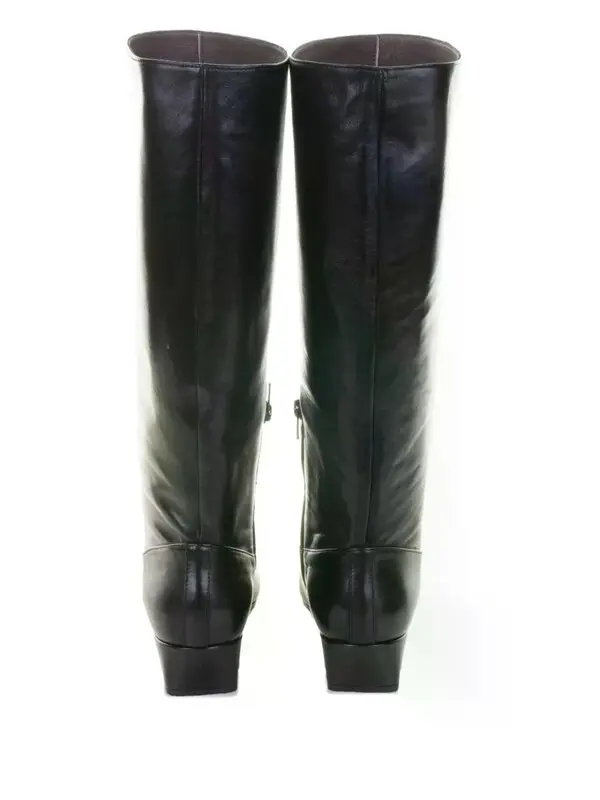 LORENA PAGGI Square Toe Boots - Black