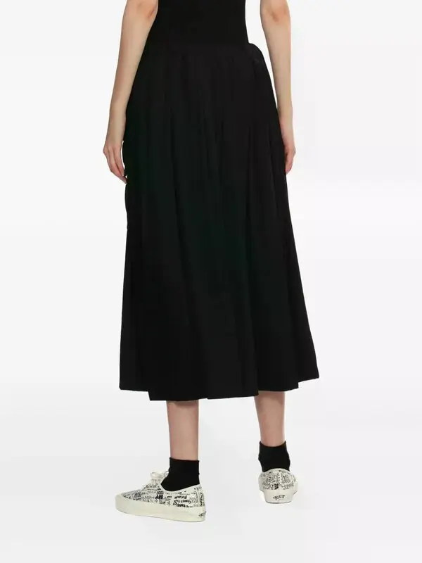Comme Des Garçons Elasticated-waistband Midi Skirt