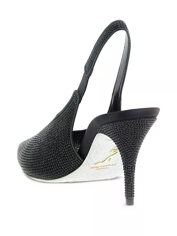 Rene Caovilla 80mm Jinny Crystal-appliqué Slingback Pumps