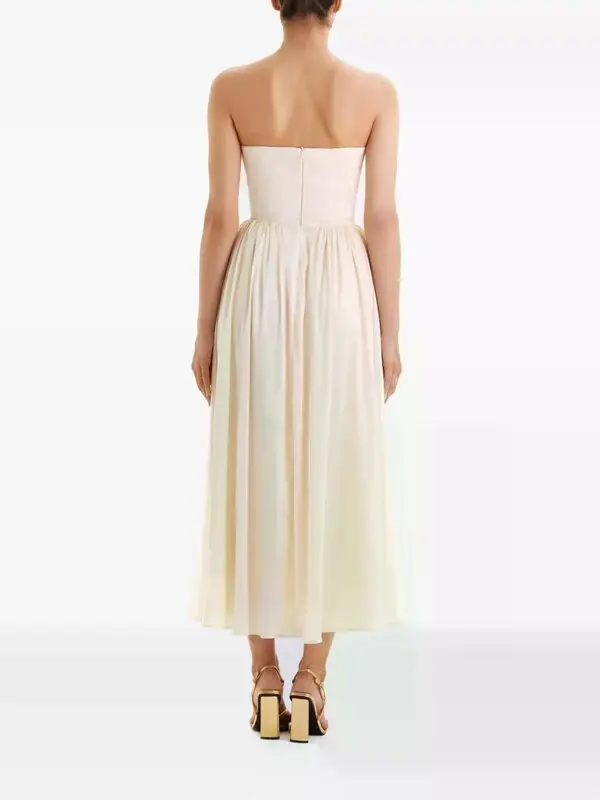 POST MERIDIEM Corset Bodice Midi Dress
